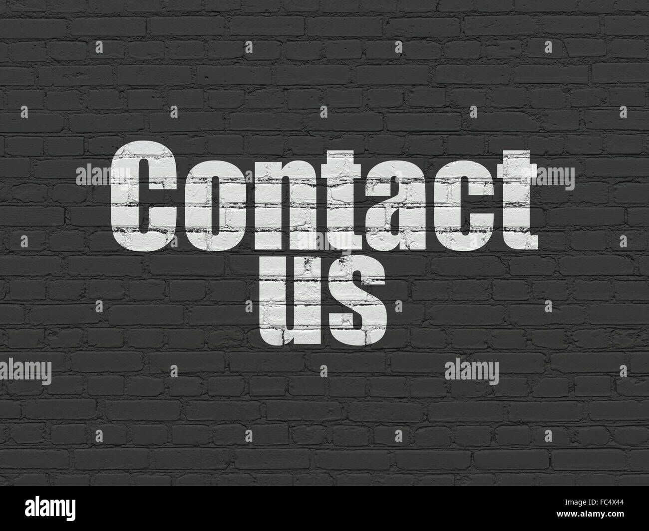 Advertising concept: Contact Us on wall background Stock Photo - Alamy