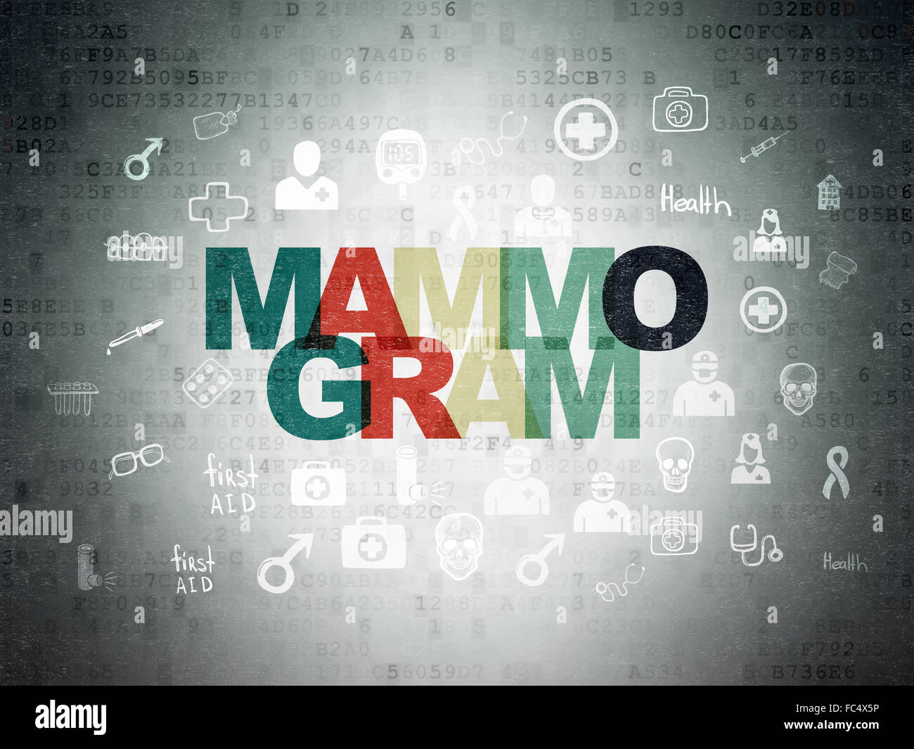 Medicine concept: Mammogram on Digital Paper background Stock Photo - Alamy