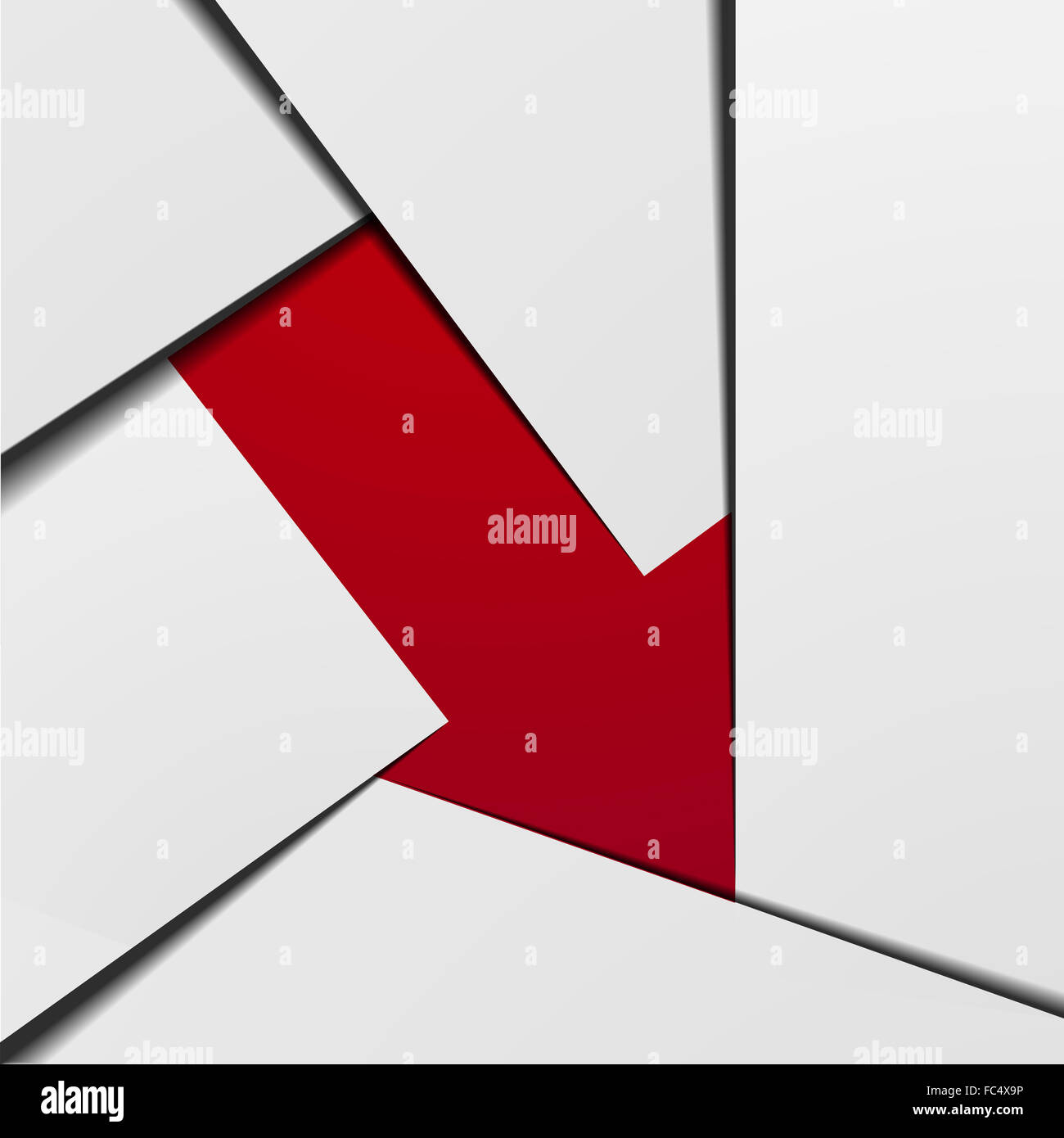 Arrow Down Infographic Stock Photo - Alamy