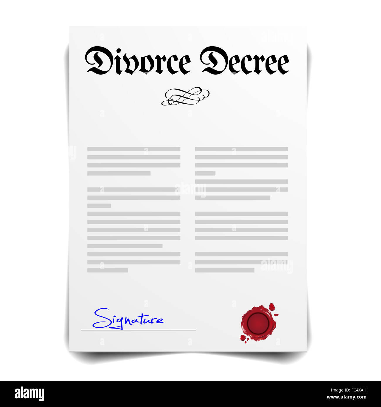 Divorcement document hi-res stock photography and images - Alamy