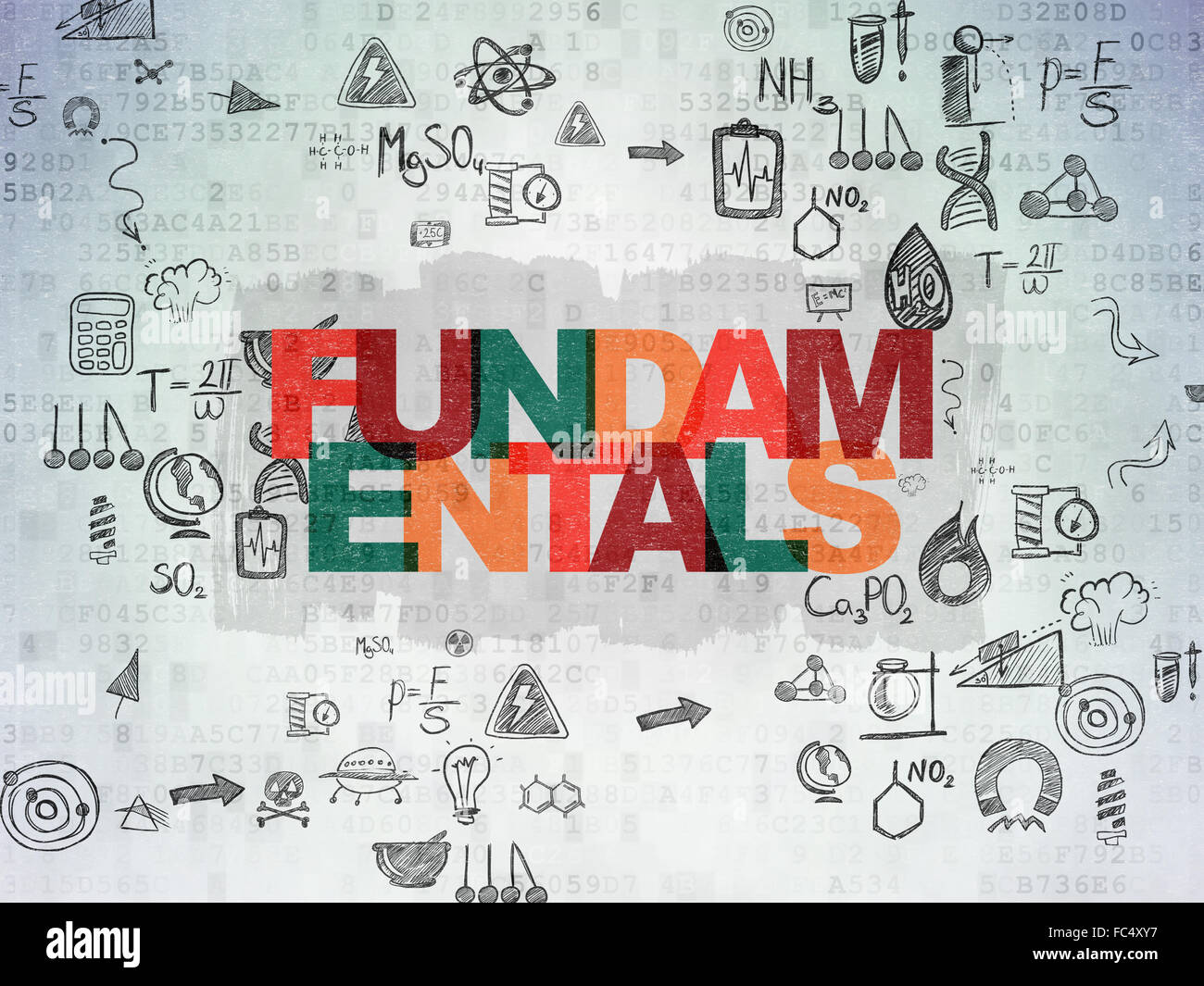 Science concept: Fundamentals on Digital Paper background Stock Photo ...