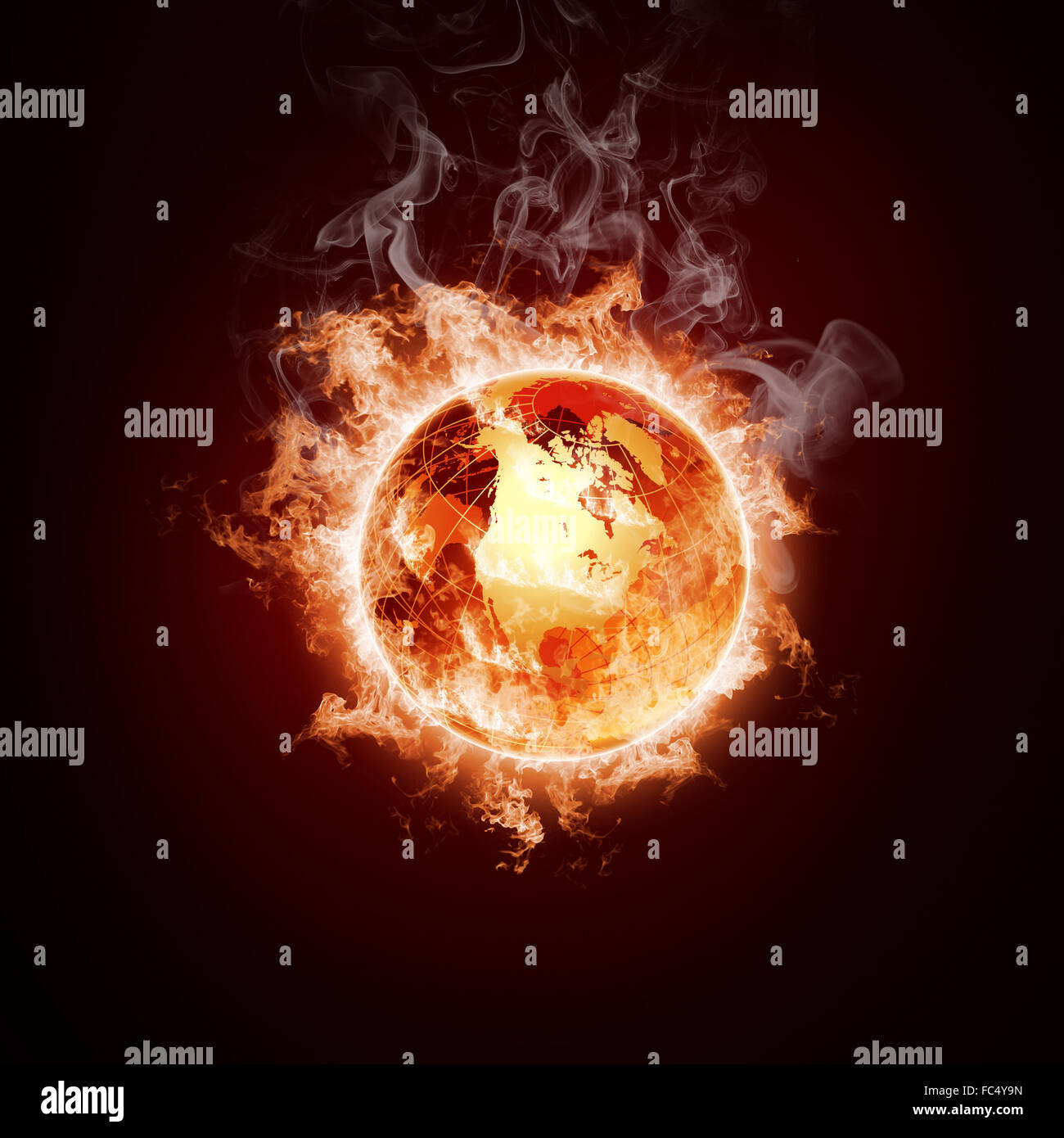 Planet earth on fire hi-res stock photography and images - Alamy