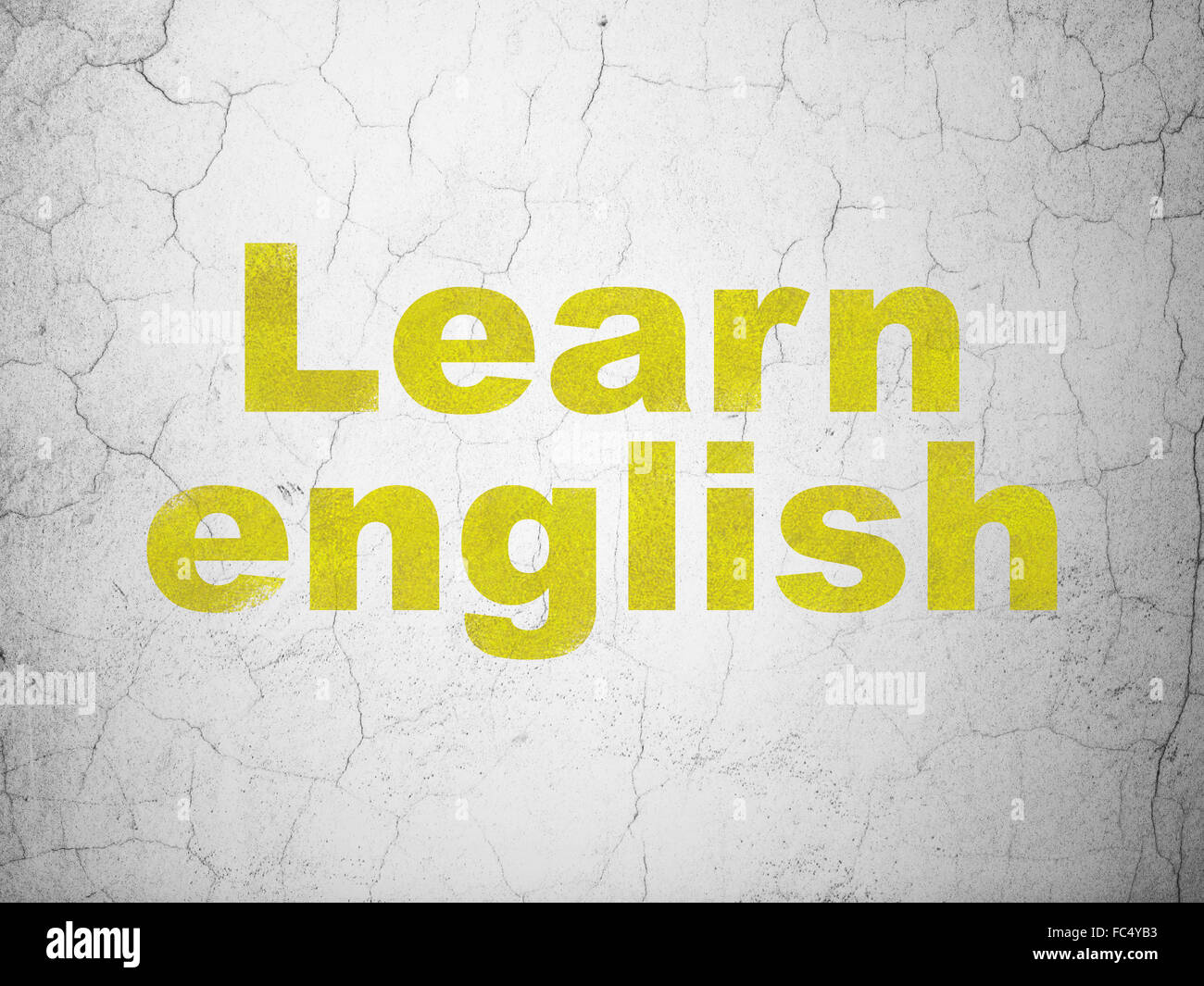Education concept: Learn English on wall background Stock Photo - Alamy