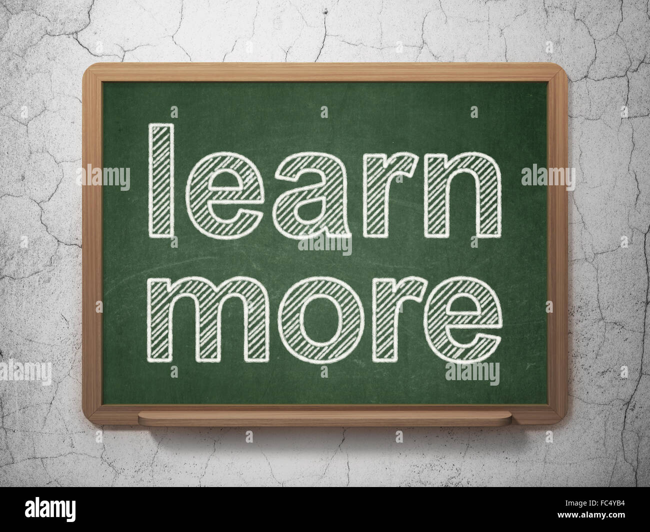 Learning concept: Learn More on chalkboard background Stock Photo - Alamy