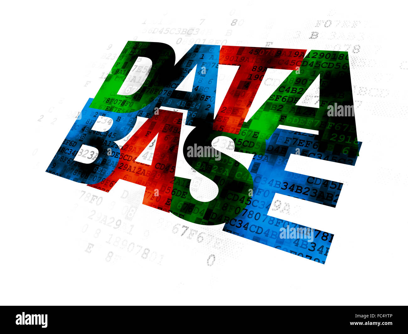 Database concept: Database on Digital background Stock Photo - Alamy