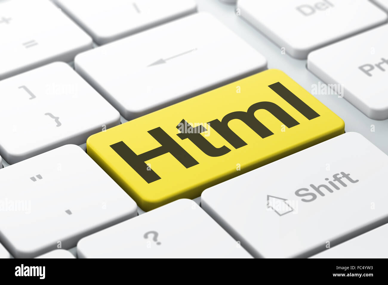 Software concept: Html on computer keyboard background Stock Photo - Alamy