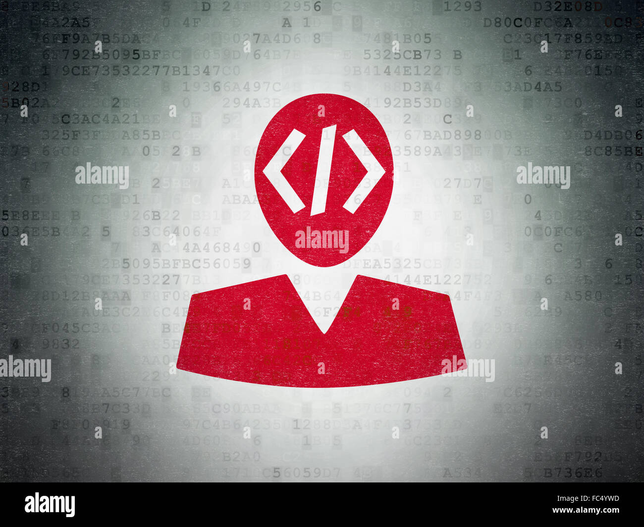 Software concept: Programmer on Digital Paper background Stock Photo ...