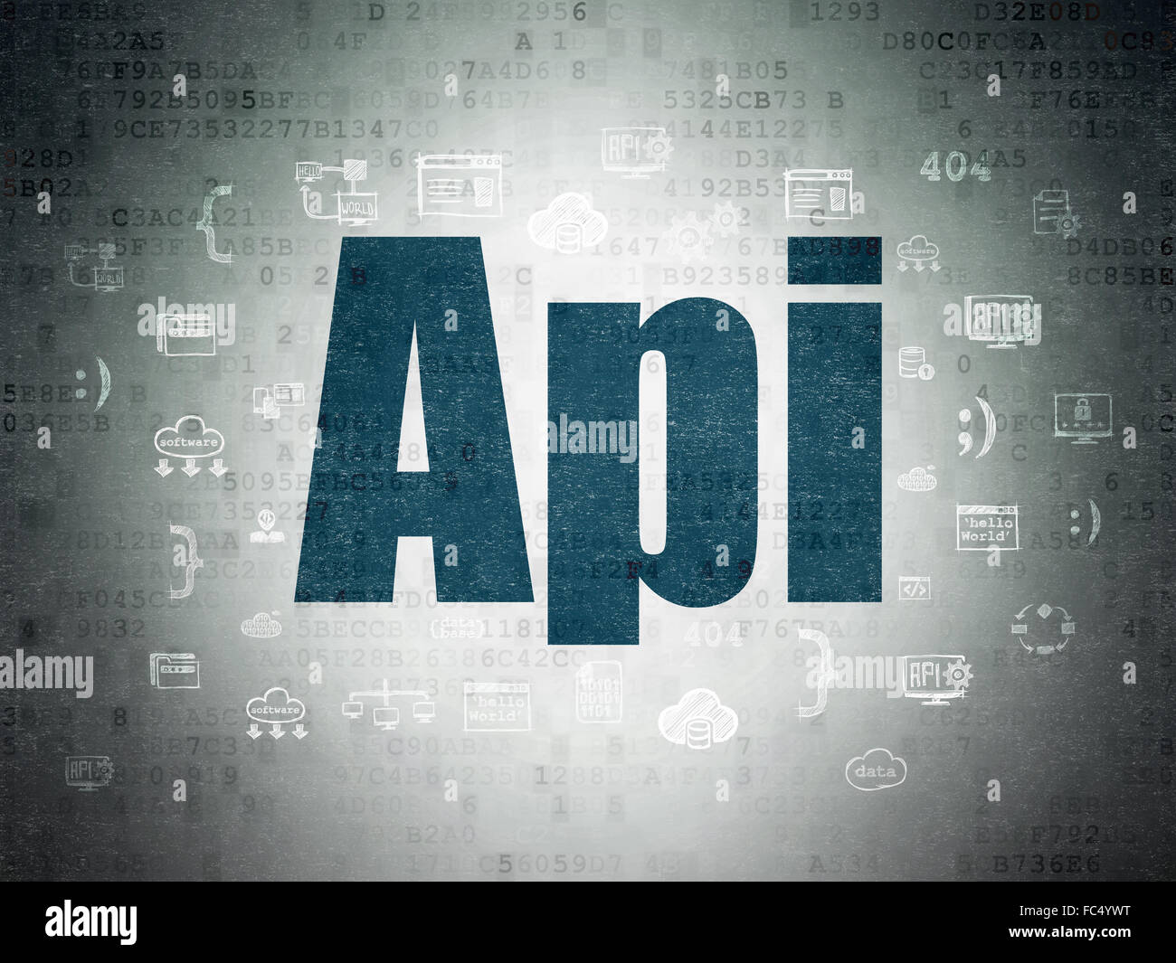 Database concept: Api on Digital Paper background Stock Photo - Alamy