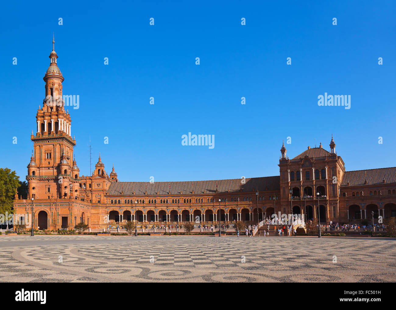 Palace at Spanish Square in Sevilla Spain Stock Photo - Alamy