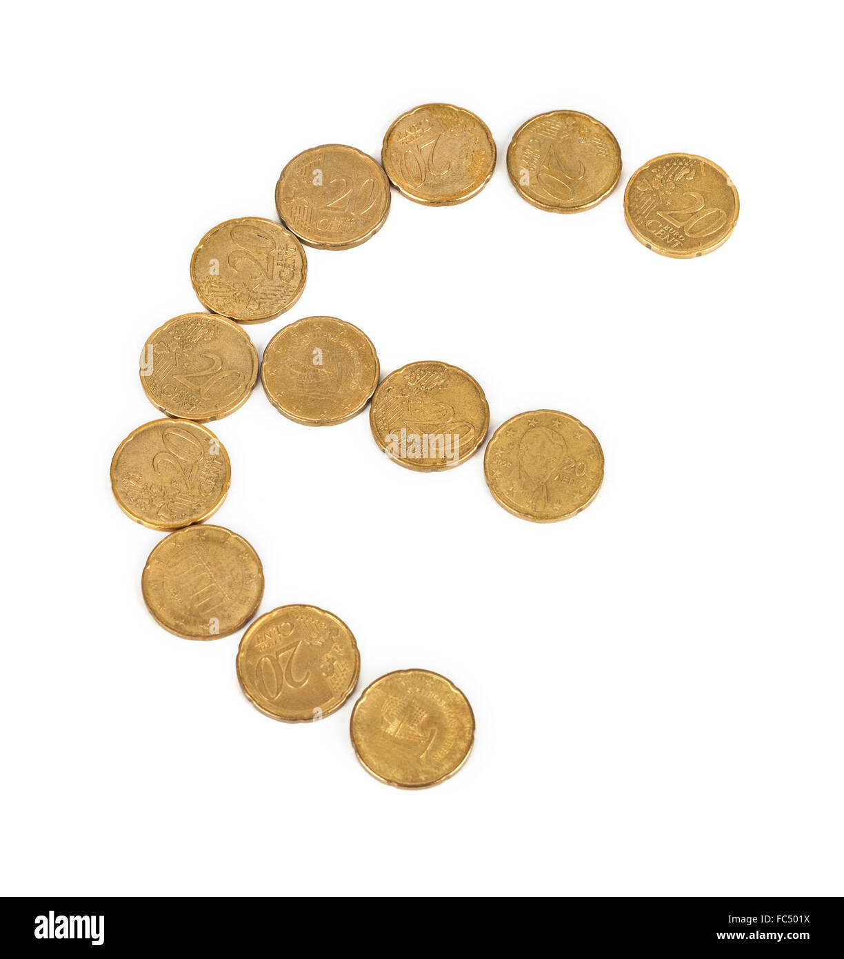 Euro coins symbol Stock Photo - Alamy