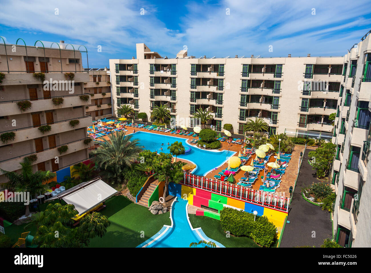 Pool in hotel Stock Photo - Alamy