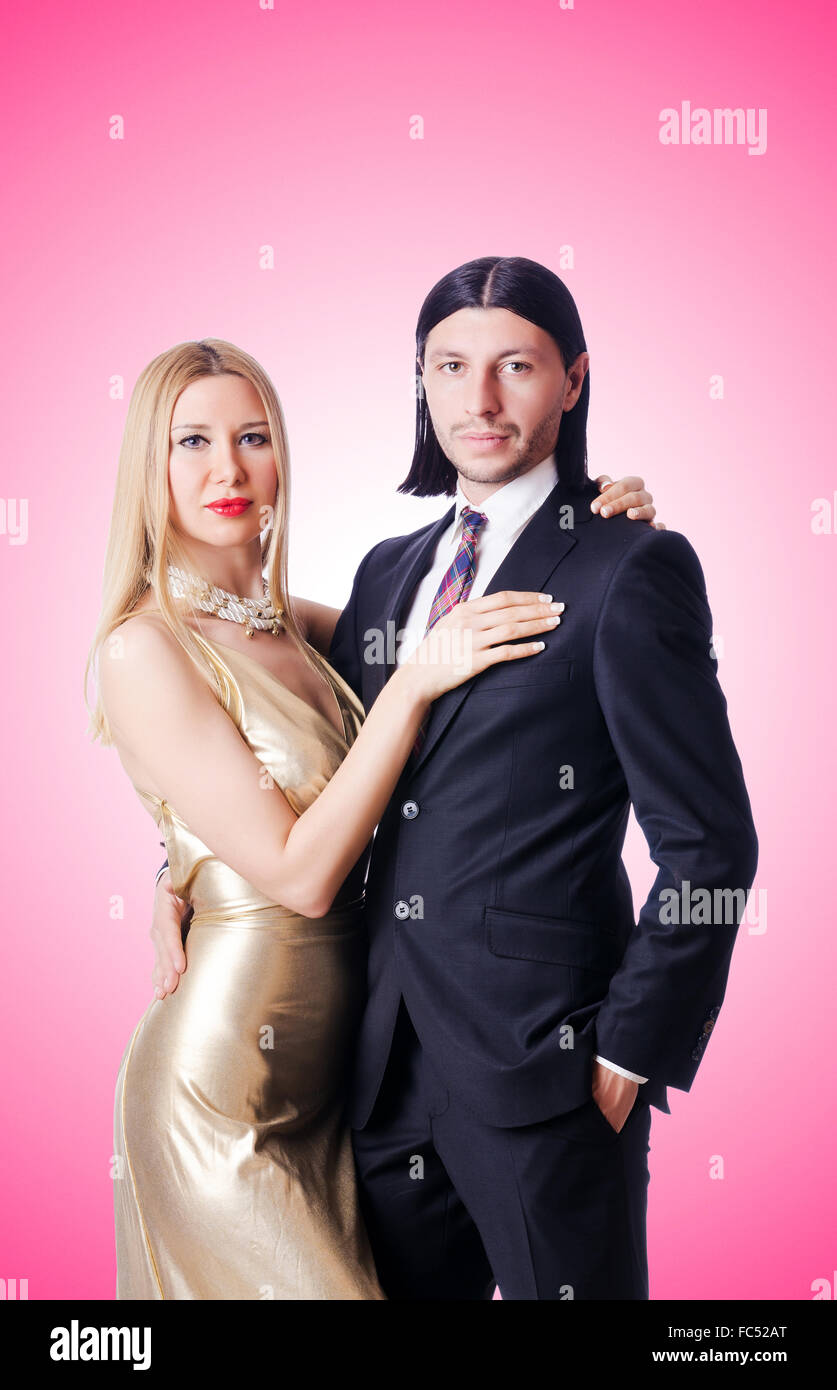 Pair in romantic love concept Stock Photo - Alamy