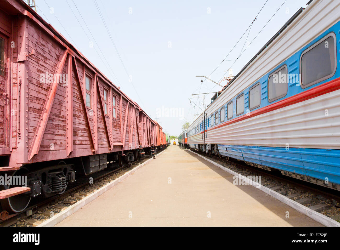 Rail road coach Stock Photo - Alamy