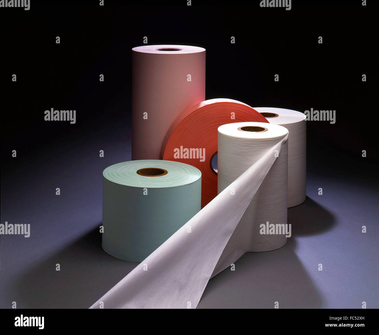 Rolls of paper and plastic Stock Photo - Alamy