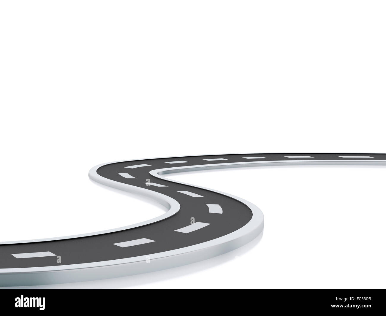 Curved white traffic line hi-res stock photography and images - Alamy