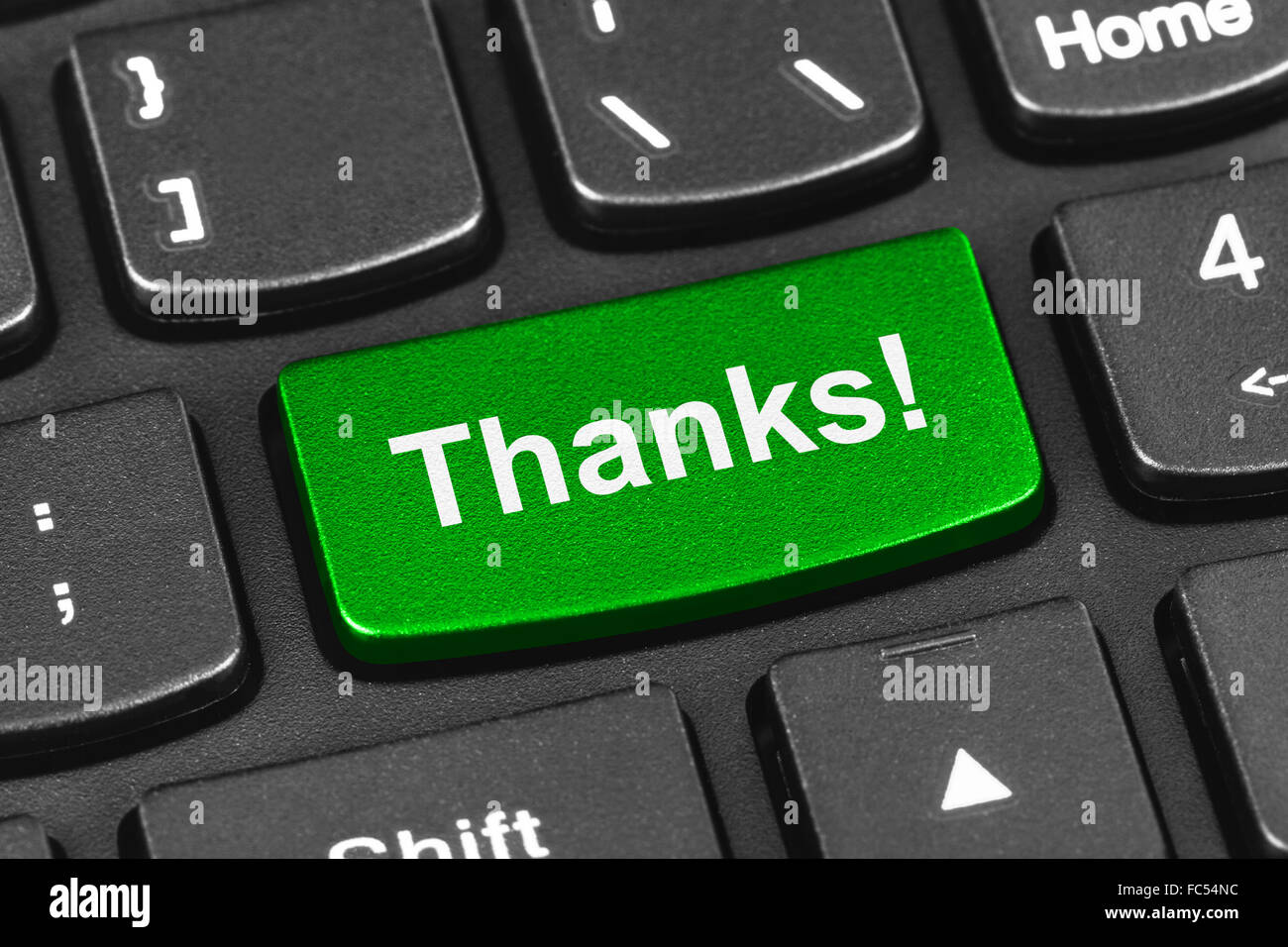 Computer keyboard with thank you key hi-res stock photography and ...