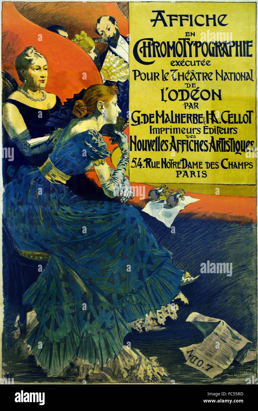Affiche pour le Théâtre de L` odéon - Poster for the Theatre de L'Odeon ...