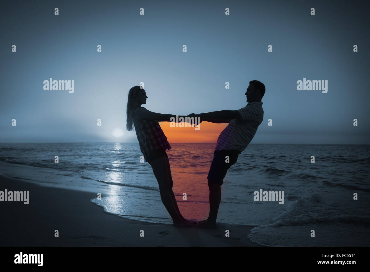 Couple posing on balcony hi-res stock photography and images - Alamy