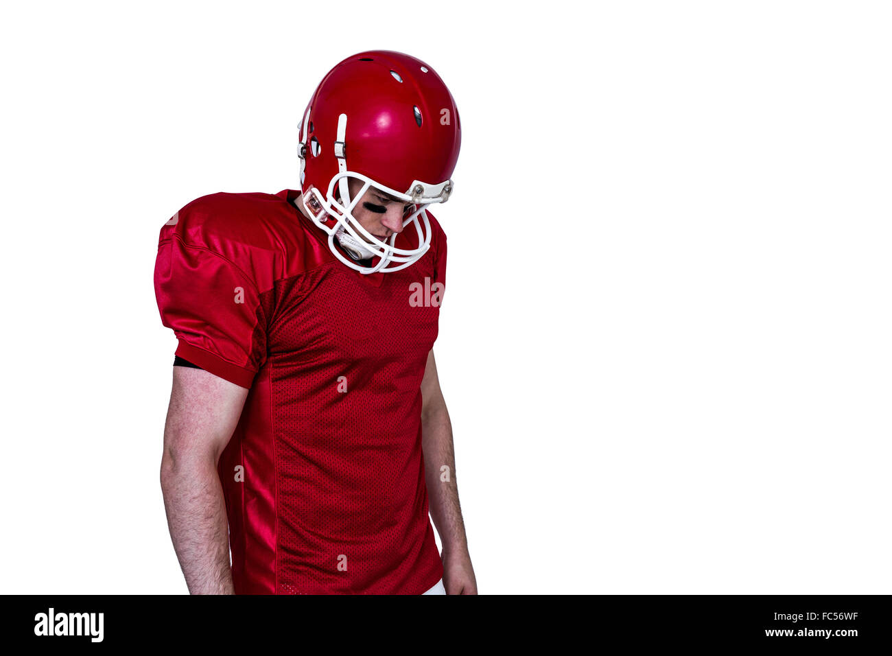 American football player looking down hi-res stock photography and ...