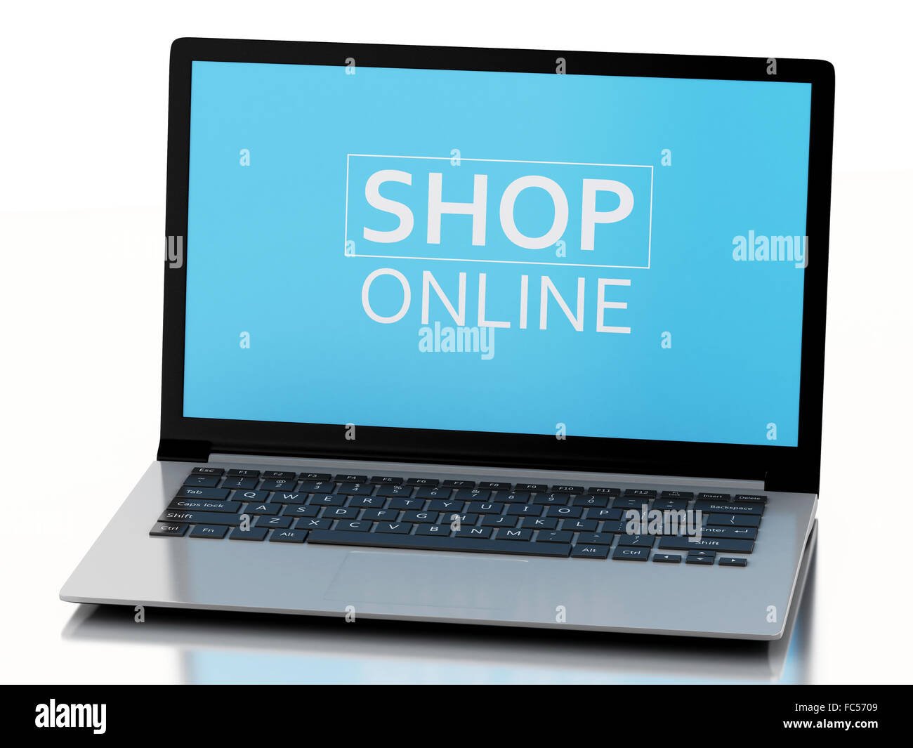 3d Laptop. e-commerce concept Stock Photo - Alamy