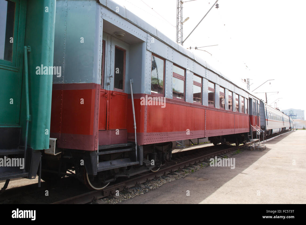 Rail road coach Stock Photo - Alamy