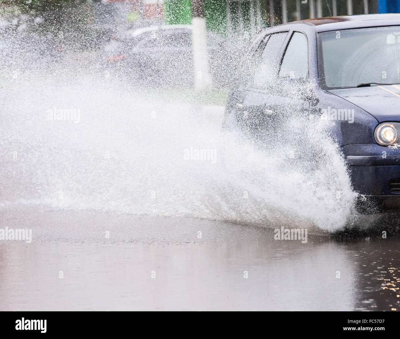 spray from the car Stock Photo - Alamy