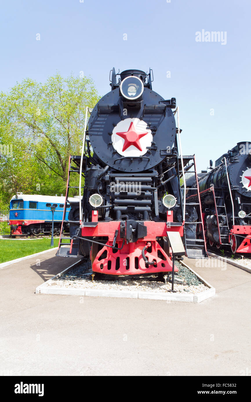 Rail road locomotive Stock Photo - Alamy