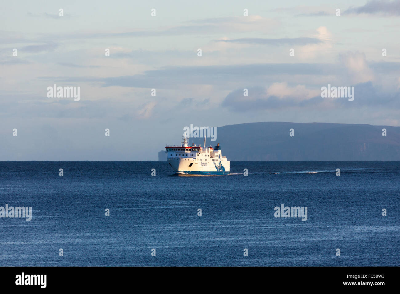 Ferry at Scrabster harbour, Thurso Bay, Caithness, North Coast of ...