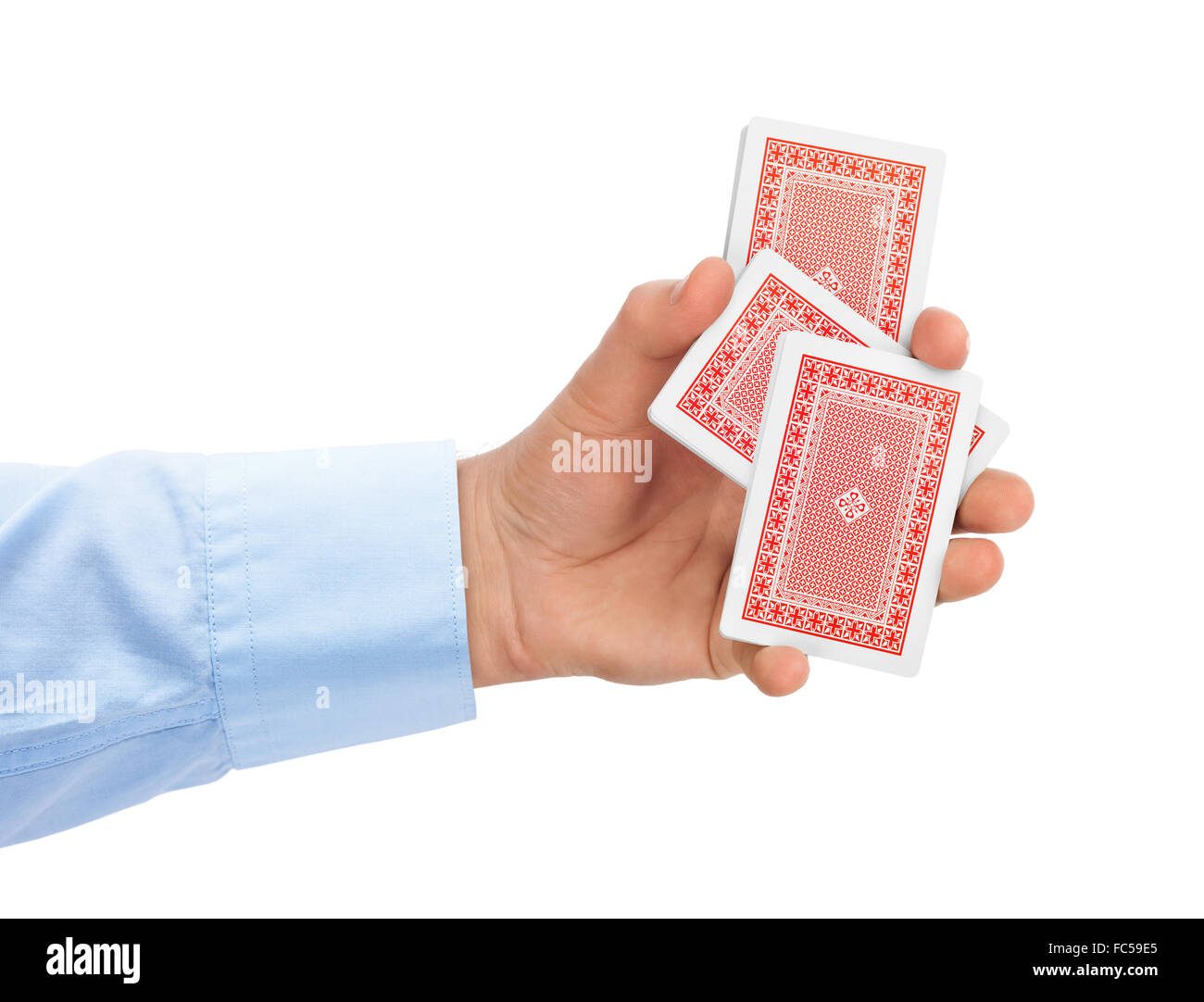 Hand and playing cards Stock Photo - Alamy