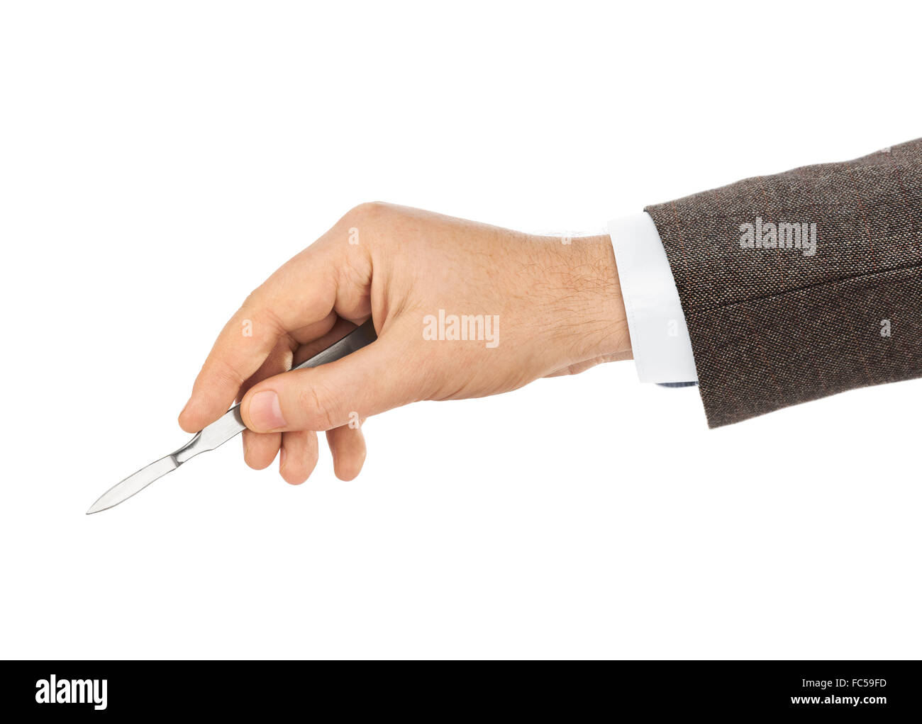 Doctor scalpel hand hi-res stock photography and images - Alamy