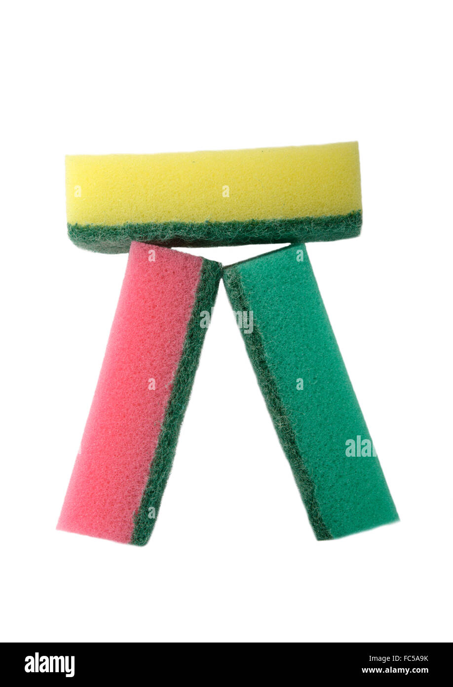 Yellow washing sponge texture Cut Out Stock Images & Pictures - Alamy