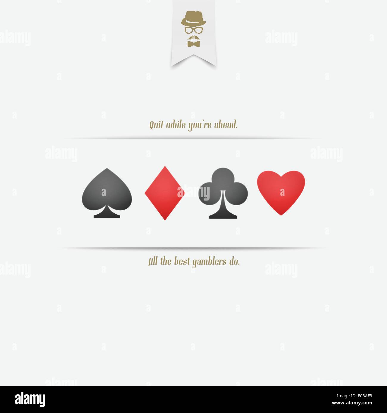 set of playing card suits isolated on white background. vector banner ...