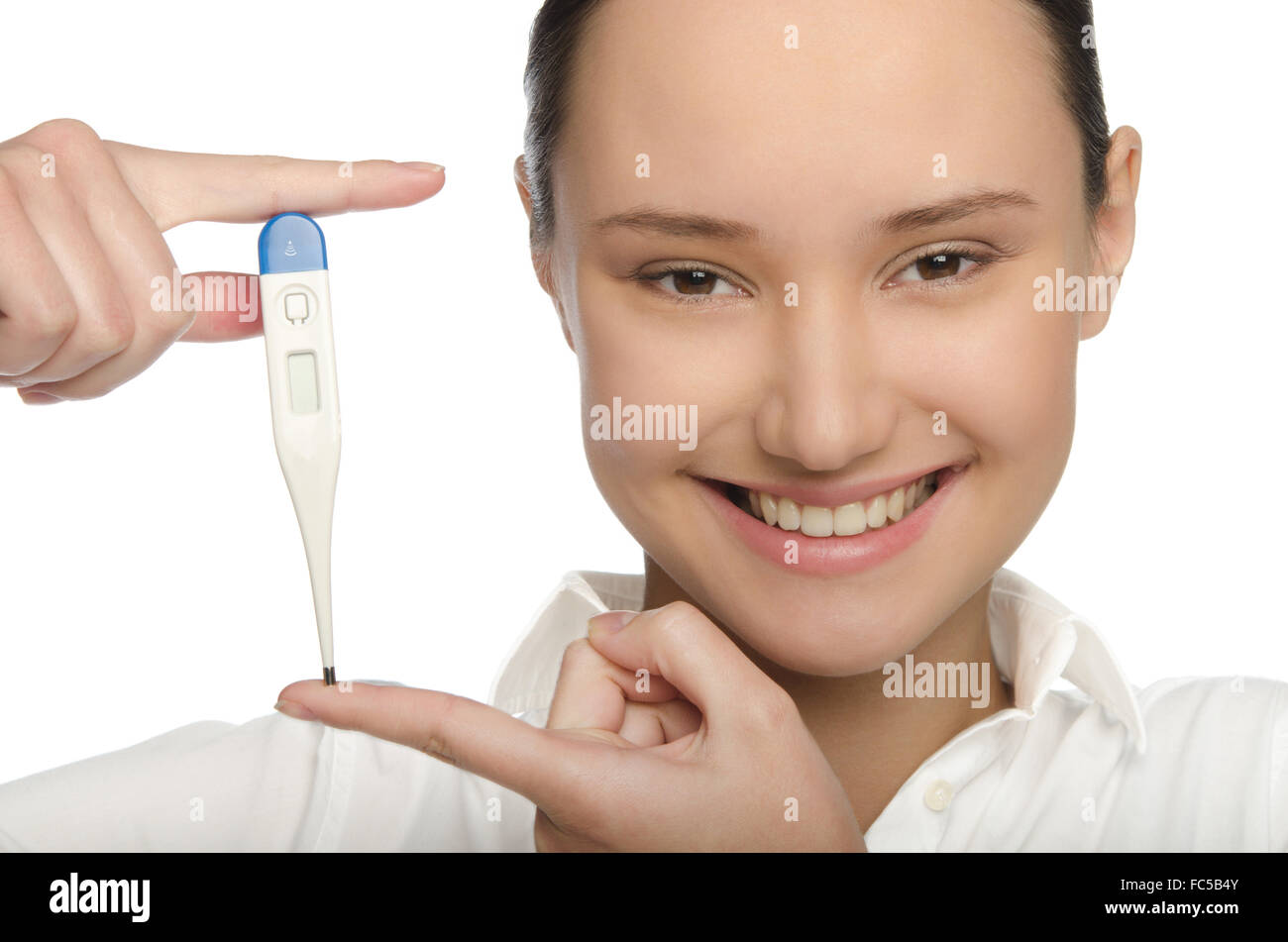 Doctor nurse holding thermometer isolated hi-res stock photography and ...