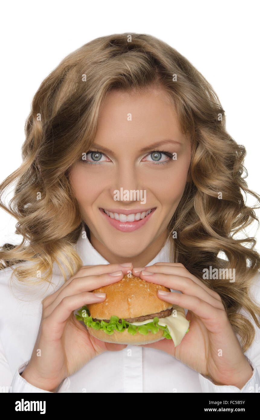 Young eating hamburger hi-res stock photography and images - Alamy