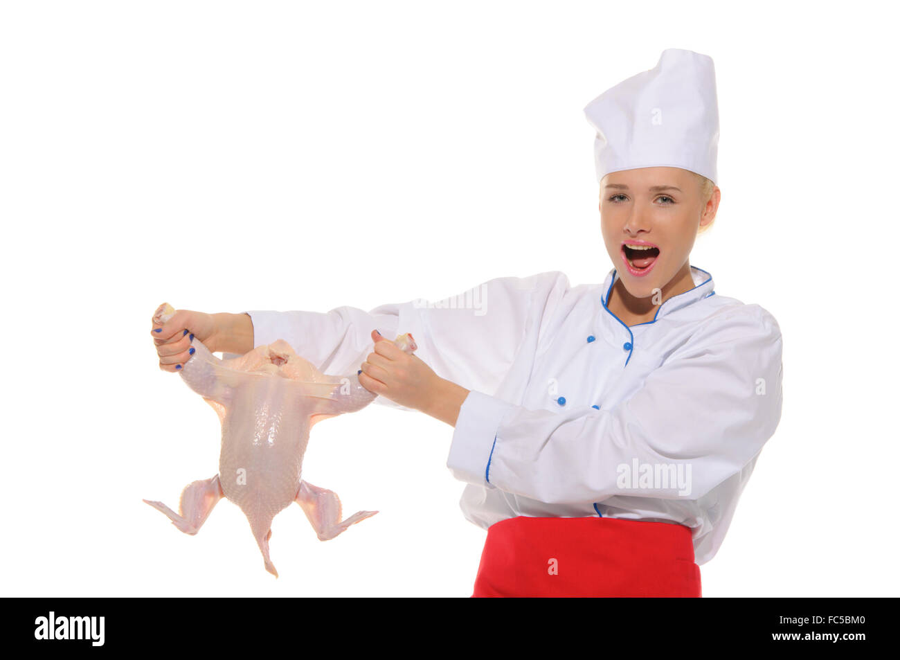 Woman in apron fresh Cut Out Stock Images & Pictures - Alamy