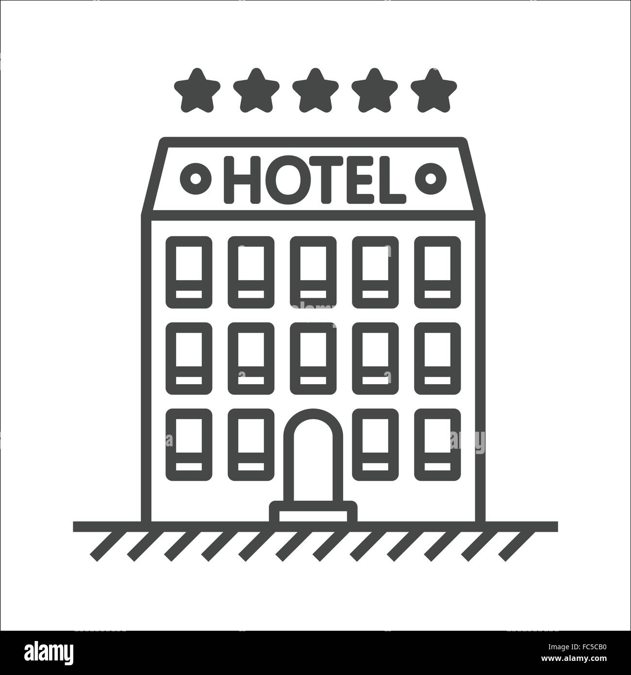 Hotel line vector icon Stock Vector Image & Art - Alamy