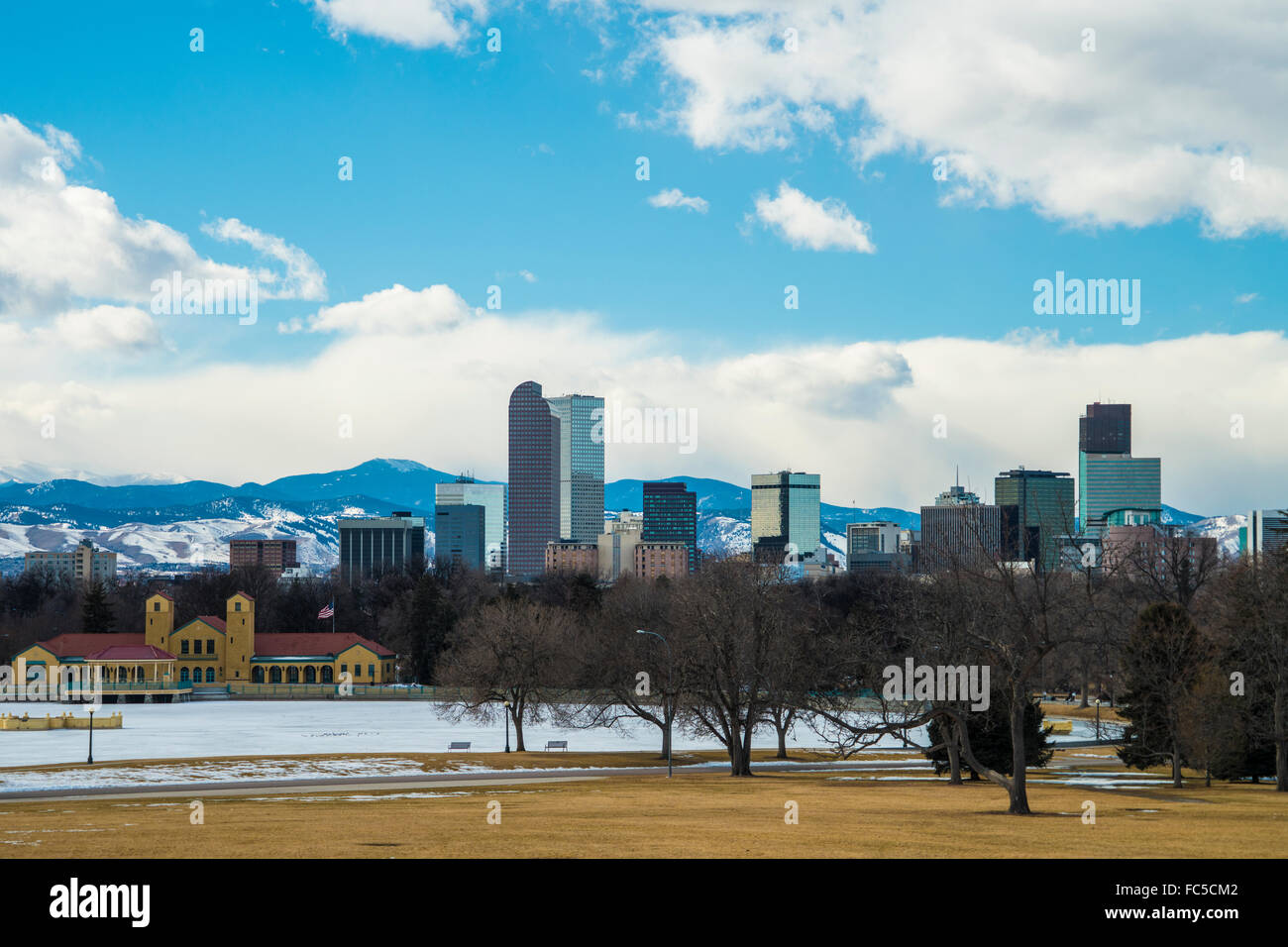 Snowy Denver Skyline