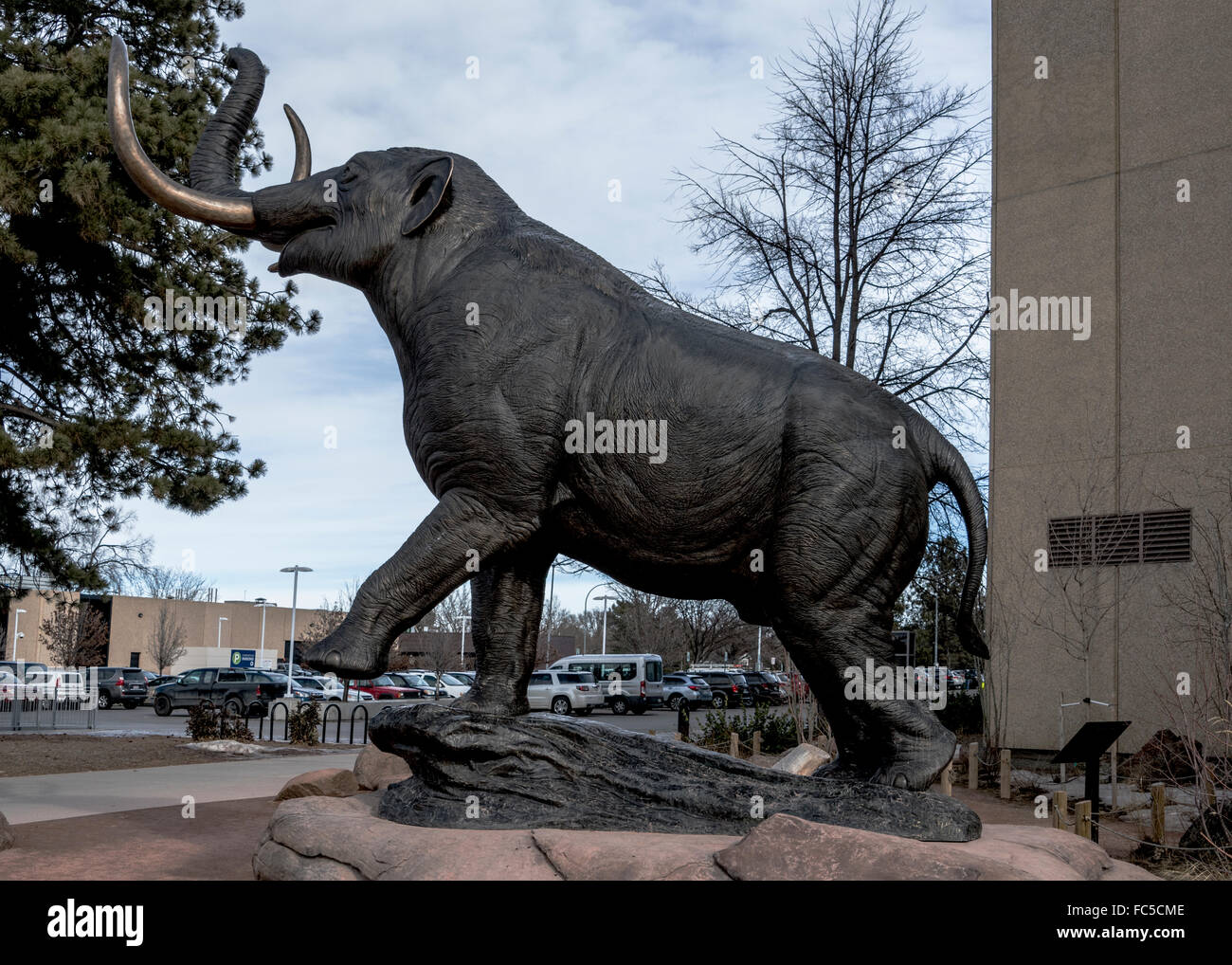 Mastadon statue at the Denver Museum of Nature and Science Stock Photo ...