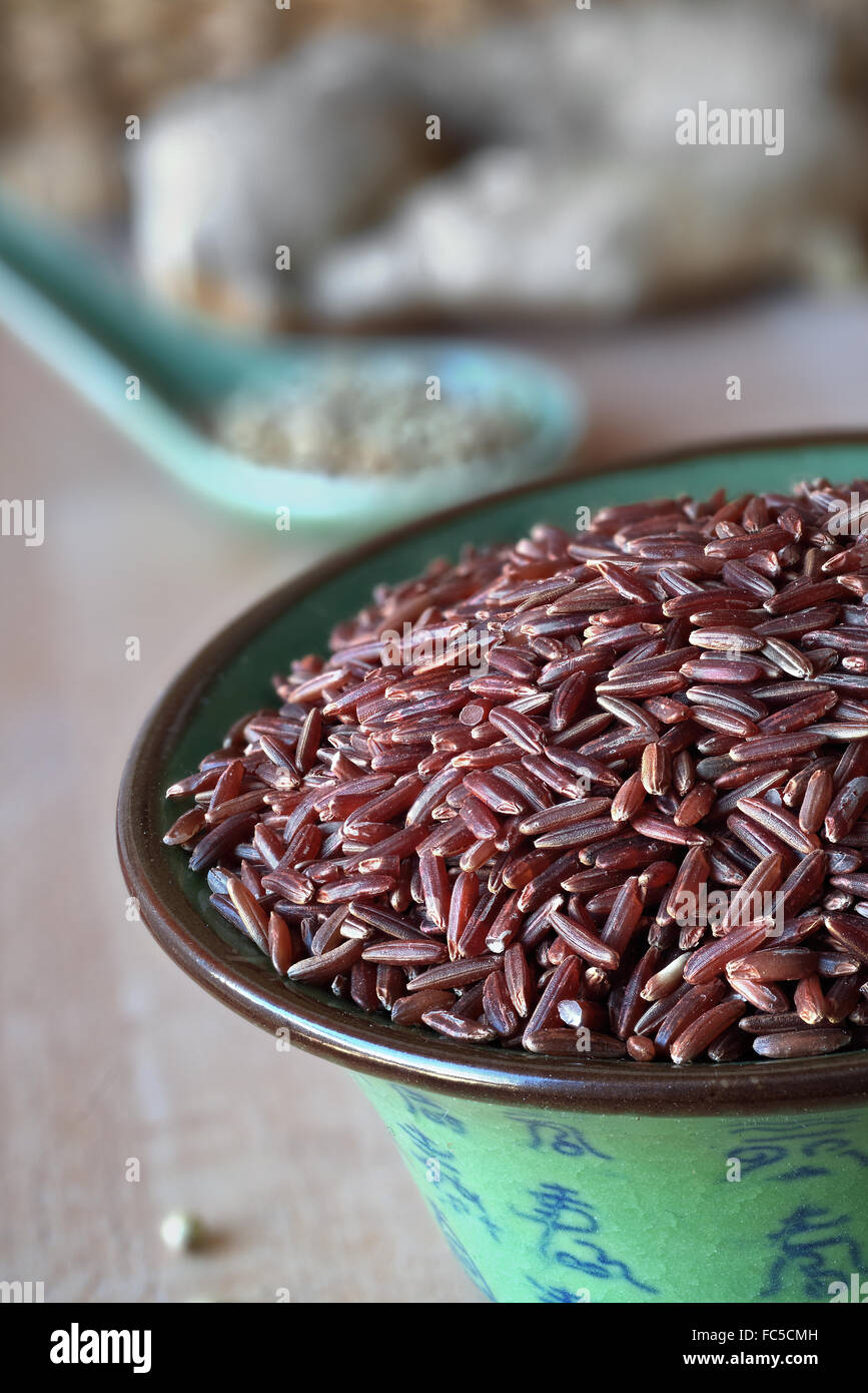Red Rice, Ginger Stock Photo - Alamy