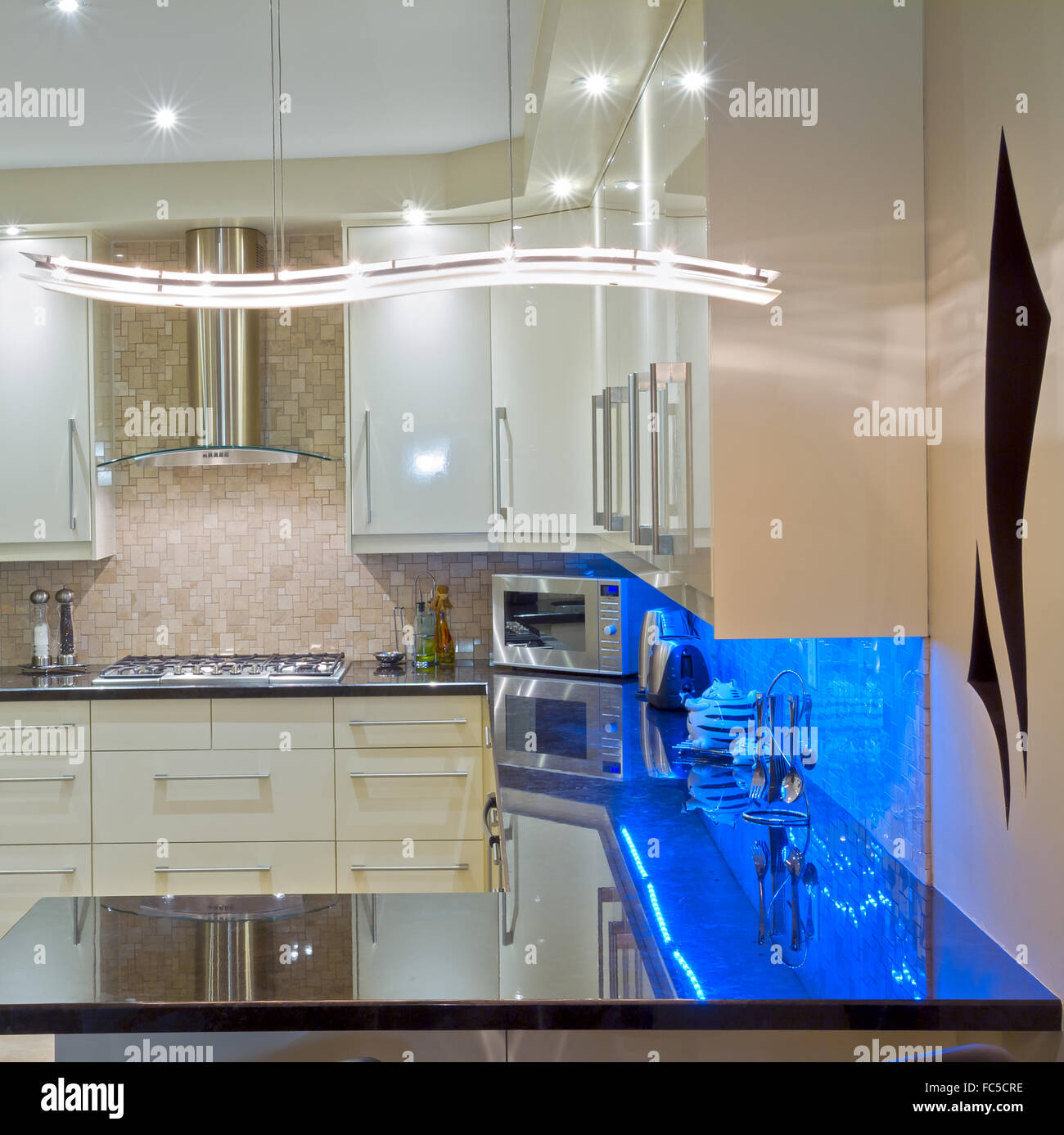 Apartment kitchen design glass hi-res stock photography and images - Alamy