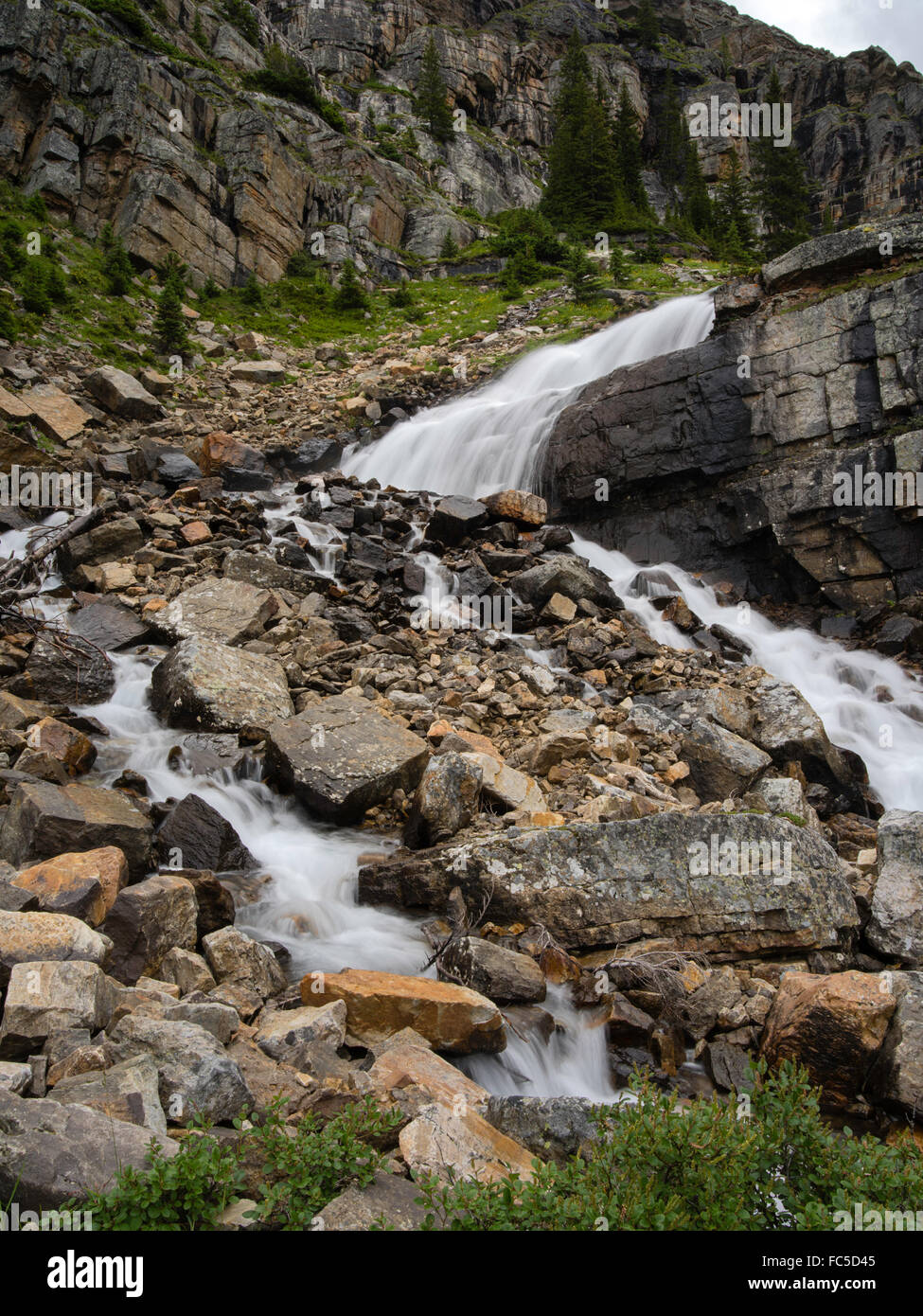 Victoria Falls along the Lake Oesa Trail, above Lake O'Hara in Yoho ...