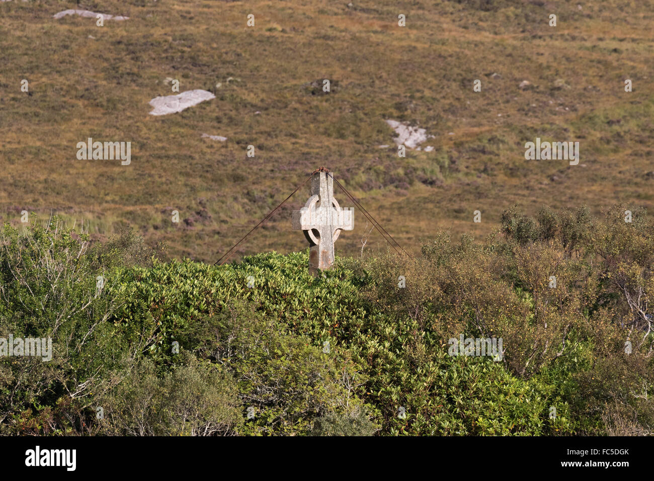 Celtic Cross, Loch Stack, Sutherland, Highlands, Scotland Stock Photo ...