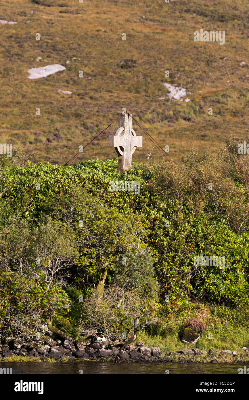 Celtic Cross, Loch Stack, Sutherland, Highlands, Scotland Stock Photo ...
