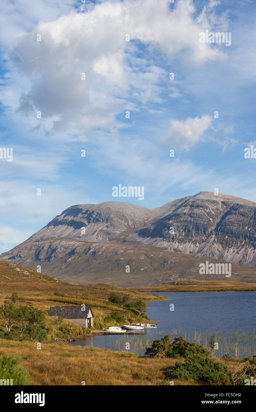 Boathouse, Loch Stack, Sutherland, Highlands, Scotland Stock Photo - Alamy