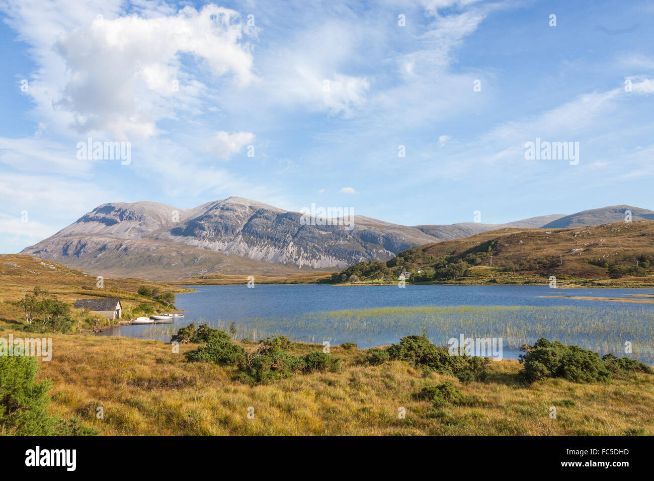 Boathouse, Loch Stack, Sutherland, Highlands, Scotland Stock Photo - Alamy