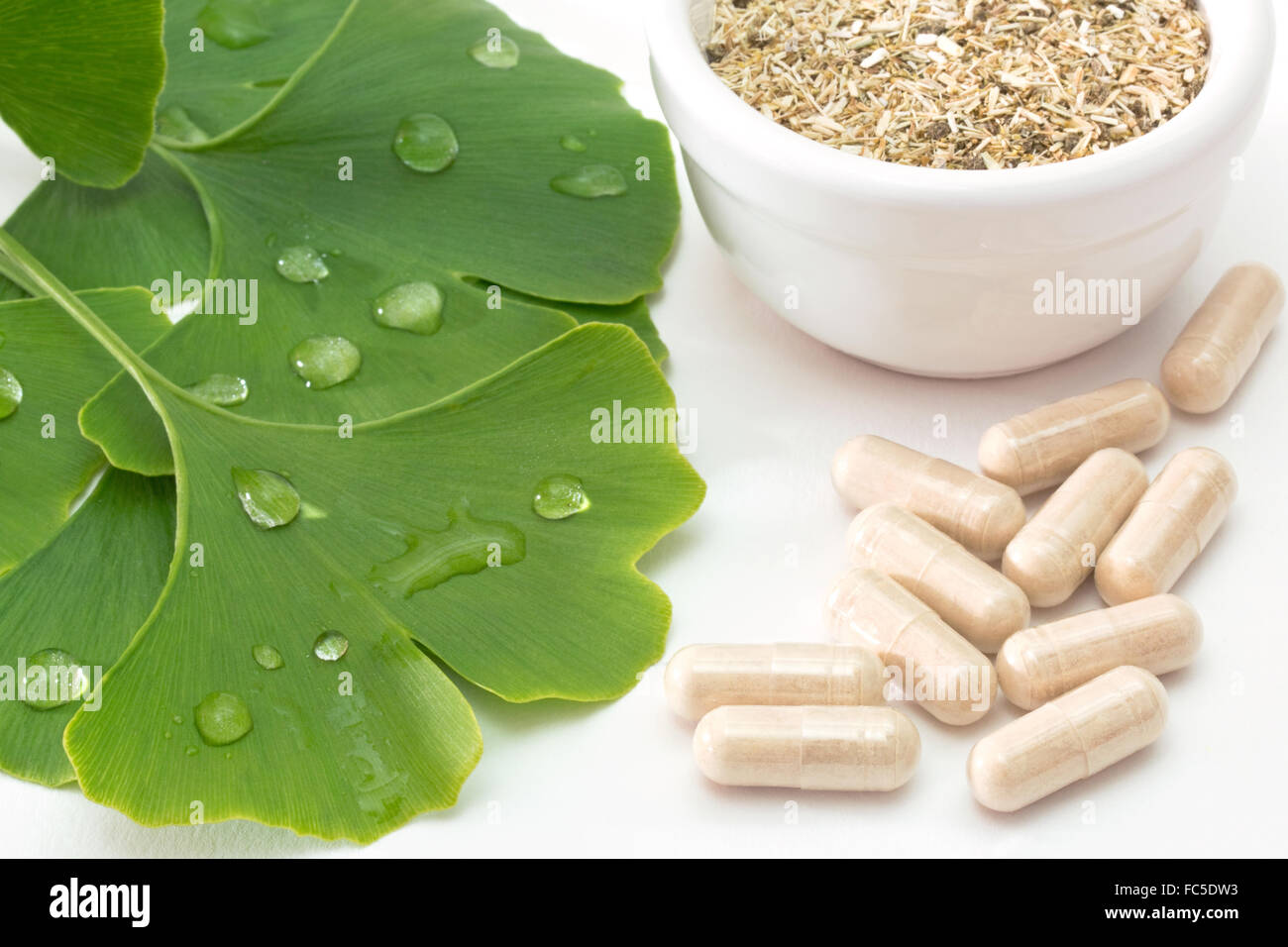 Capsules of ginkgo Stock Photo - Alamy