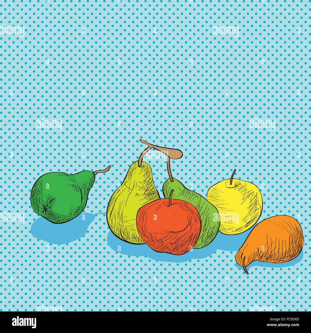 Green fruits drawing hi-res stock photography and images - Alamy