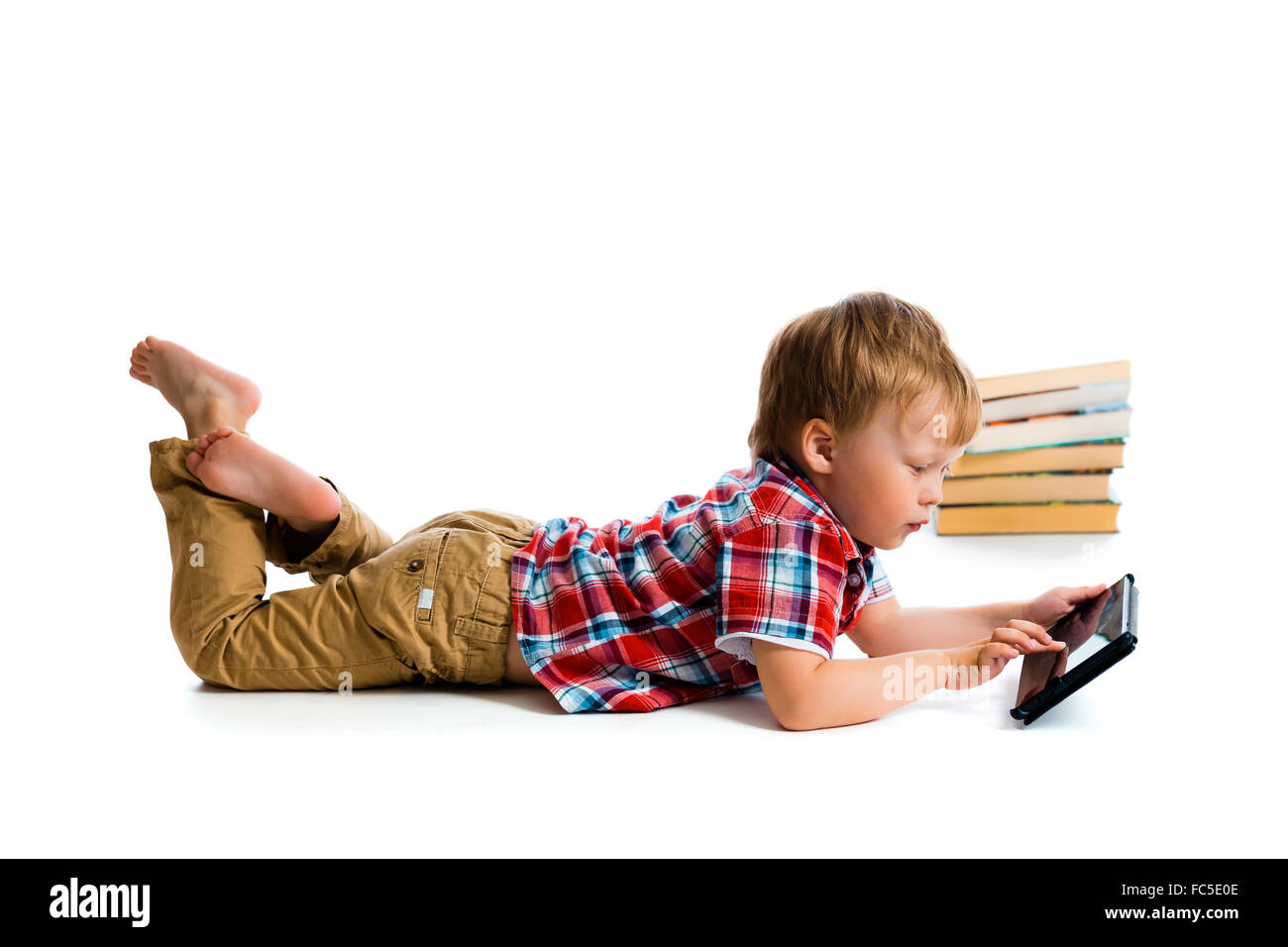 Child using computer Cut Out Stock Images & Pictures - Alamy