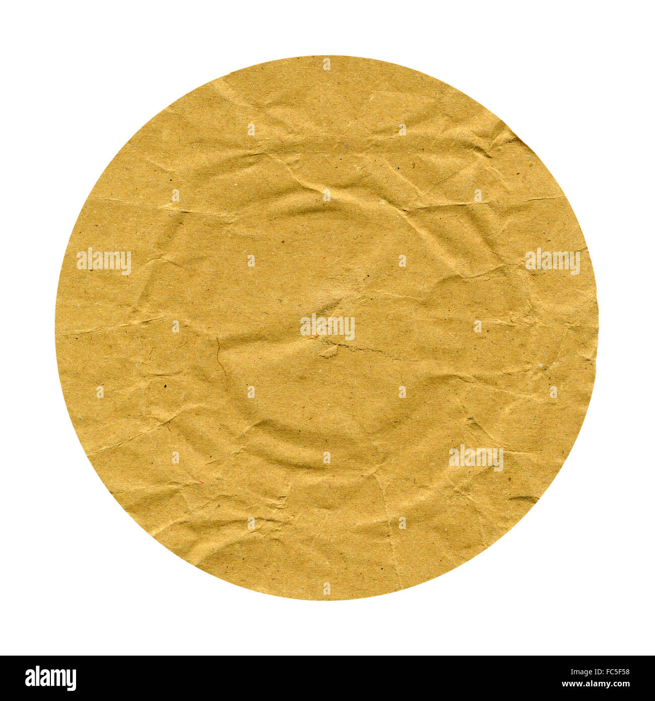 Round brown paper isolated Stock Photo - Alamy
