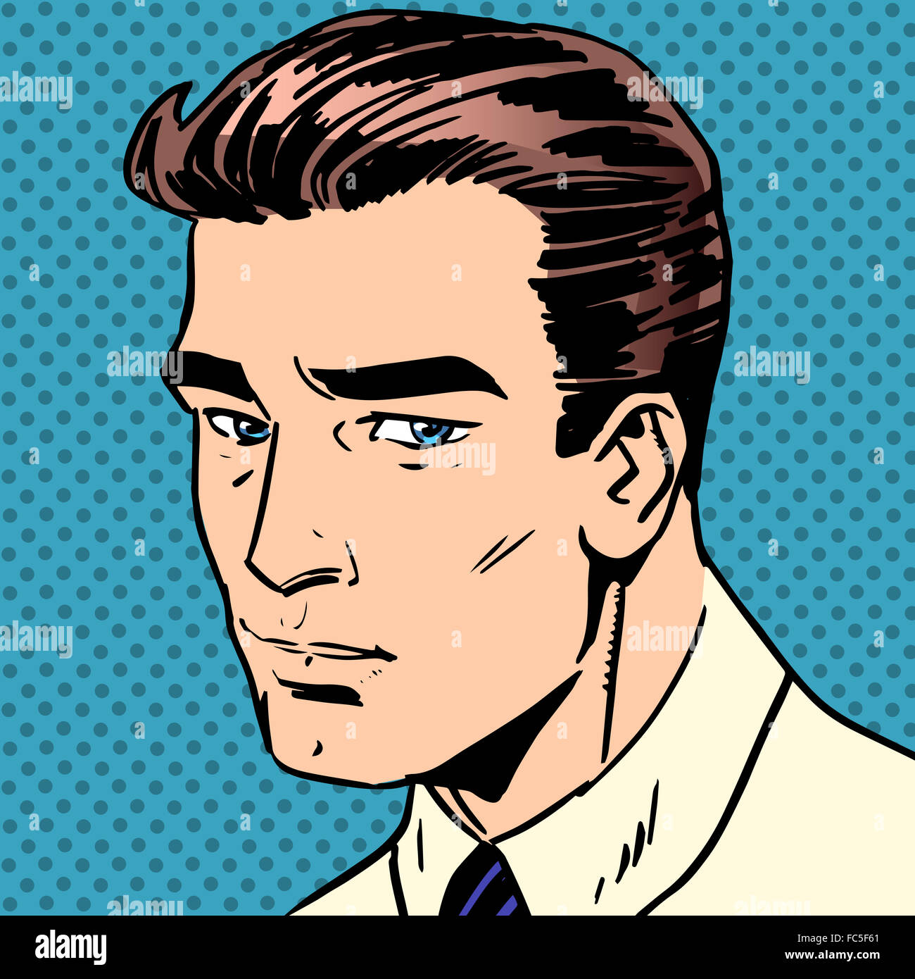 Sad man not smiling Stock Photo - Alamy